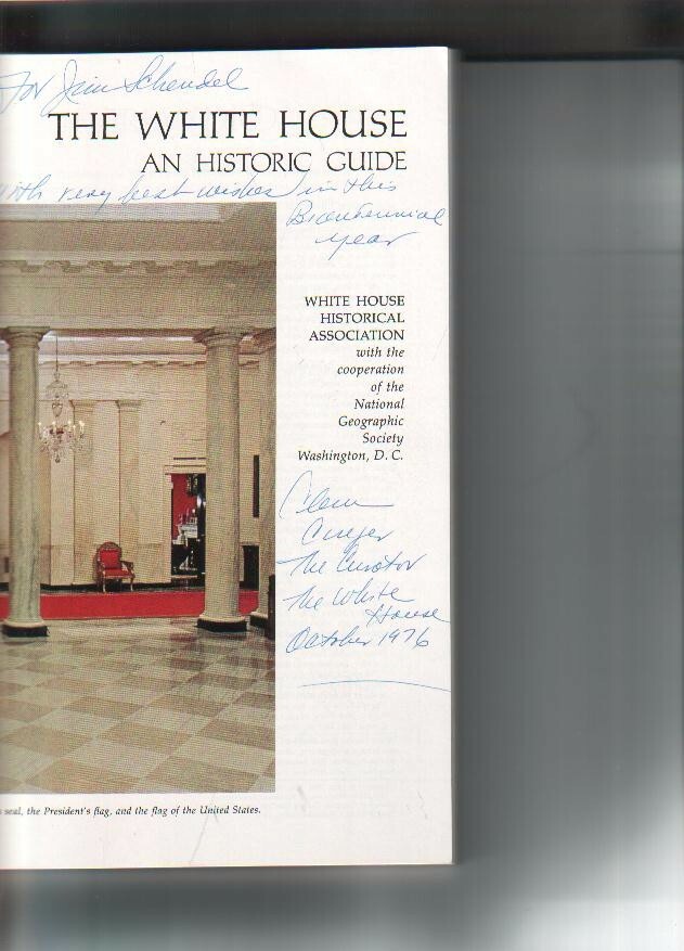 Clement Conger Autographed The White House Guide Book Curator D.04 | eBay