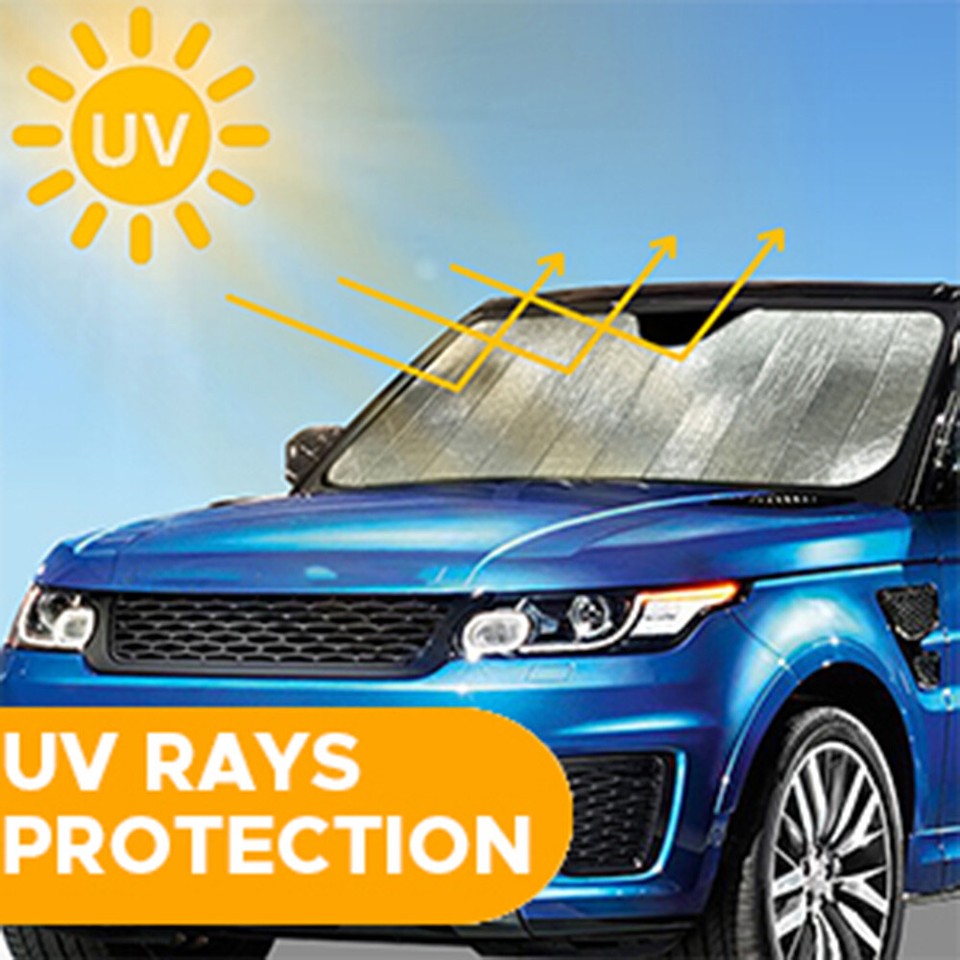 Foldable Car Windshield Sun Shade Reflective Sun Visor Large Car Window ...