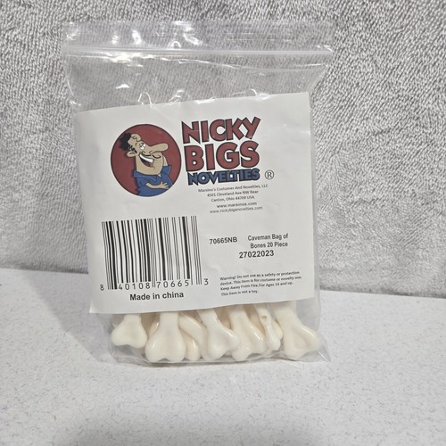 Bag of Bones 20 Small Plastic Bone Craft Props Caveman Costume ...