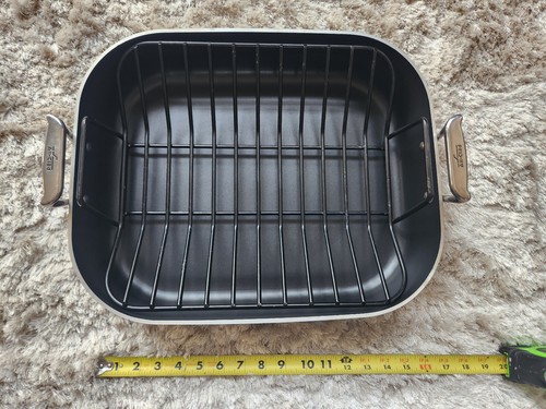 All-Clad Roasting Pan and Rack 16x13” Nonstick Anodized Stainless | eBay