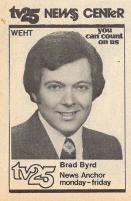 1978 WEHT TV NEWS CENTER AD ~ BRAD BYRD REPORTER Evansville,Indiana | eBay
