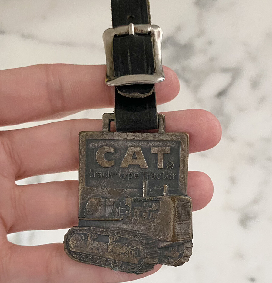Caterpillar D7 Watch Fob Brass CAT Track Type Tractor 1930s 40s Vintage ...