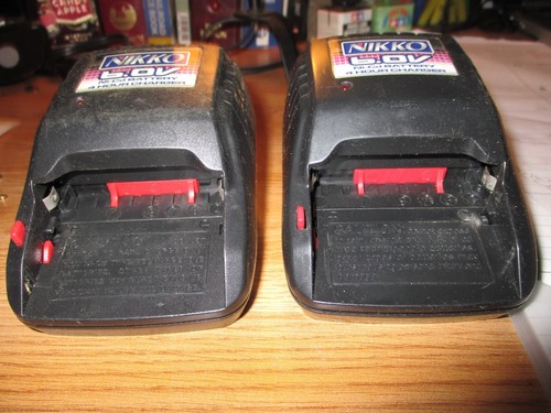 (2) Original Vtg NIKKO RC Radio Control 6.0 Volt NiCd Battery Chargers ...