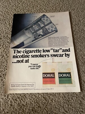 Vintage 1972 DORAL FLTER CIGARETTES MENTHOL PRINT AD 1970s LOW TAR | eBay