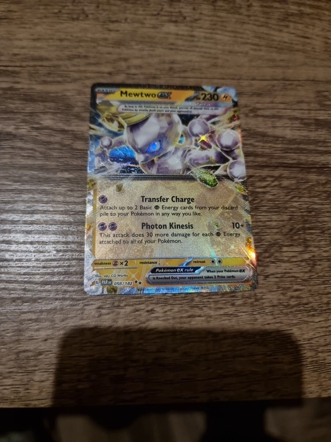 POKEMON - MEWTWO EX 058/182 Double RARE HOLO SCARLET & VIOLET PARADOX ...