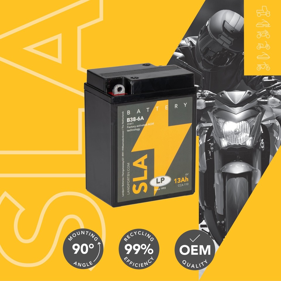 LP SLA B38-6A Ready To Use Battery 6 volt, 13 Ah With AGM Technology ...