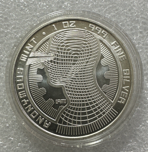 Bitcoin Value Conversion 1 oz 999 Fine Silver Round Coin Anonymous Mint ...