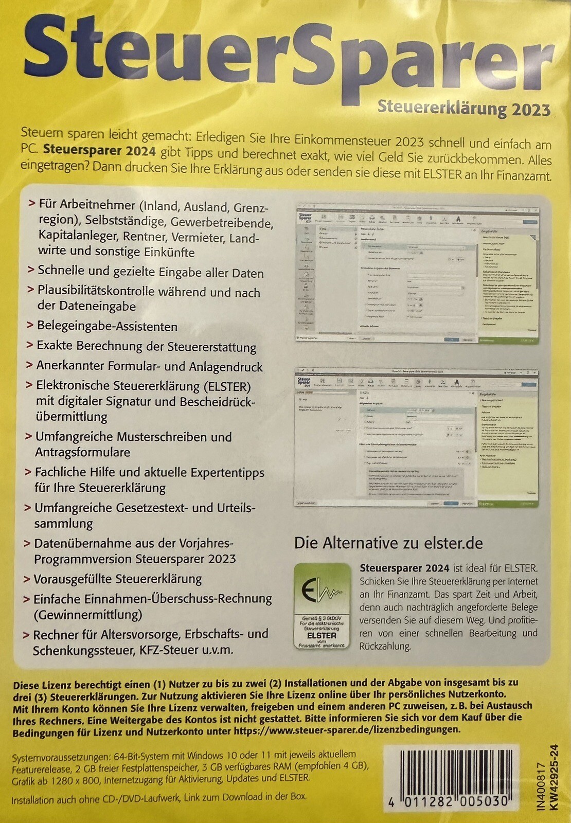 Steuer CD 2024 Einkommenssteuer Programm Steuererklärung Steuerprogramm ...