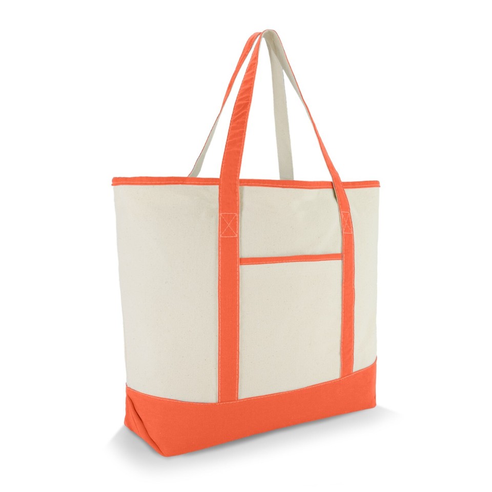 22" Extra Large Open Top Shopping Tote Grocery Bag with Outer Pocket | eBay