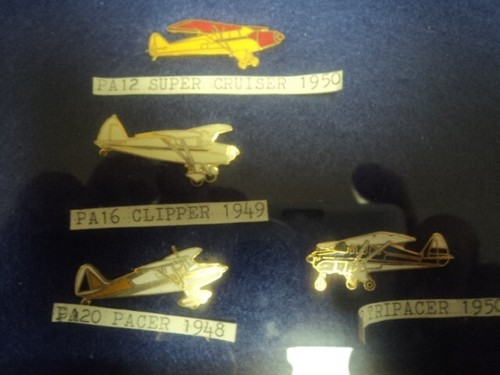 Piper Aircraft Lot Lapel Pins. Patch, Keychain, Ashtray All In Nice Oak ...