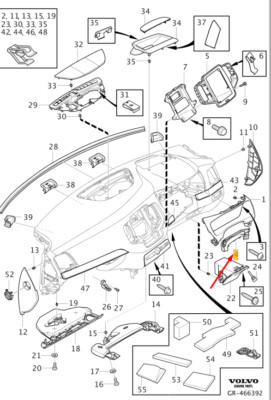 VOLVO XC90 MK2 Steering Column Concealing Modesty Panel RHD 31477292 ...