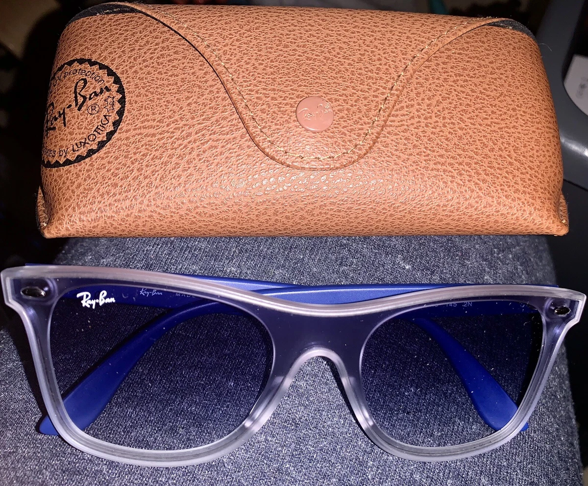 Ray Ban Wayfarer Blue Leather