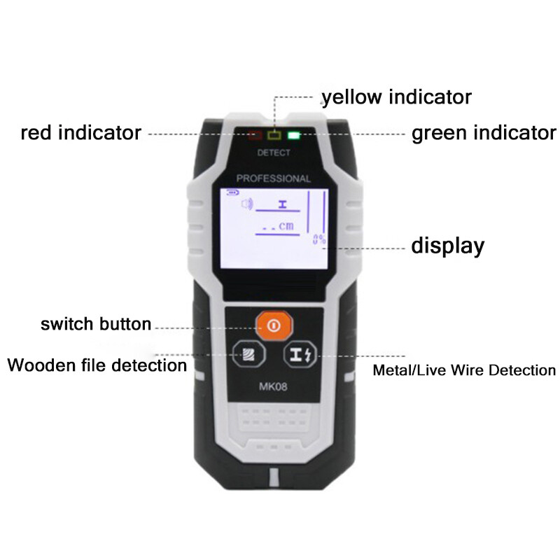 Stud Metal Detector Wall Scanner 120mm Metal Detector Rebar Copper Pipe ...