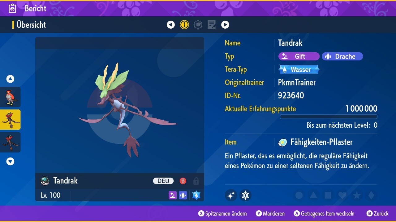 Tandrak Shiny / Lv.100 / Max. IV&EV / Pokémon Karmesin & Purpur | eBay.de