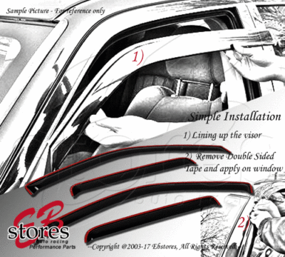 Rain Guards Visor 4pc Deflector In Channel For Chrysler Pacifica 2004 ...