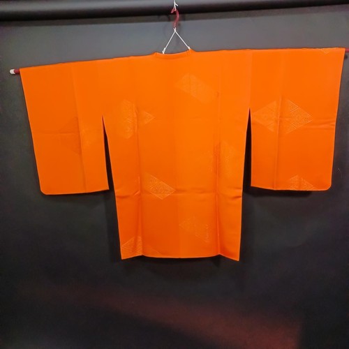 Michiyuki Kimono overcoat Silk Orange Made in Japan Japanese vintage ...