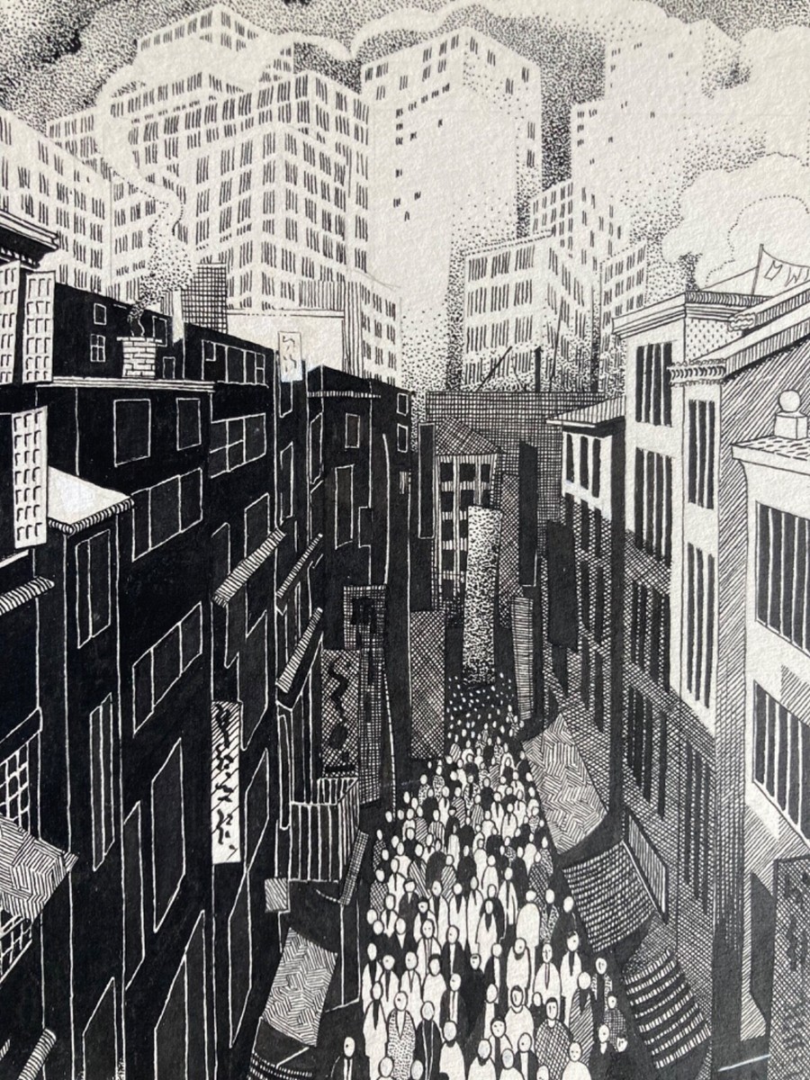 Futuristic Cities Drawing