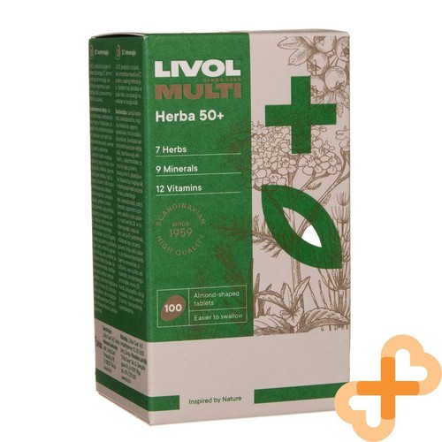 LIVOL Multi Herba 50+12 Vitamins 9 Minerals Easy to Swallow 100 Tablets ...