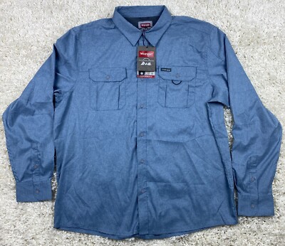 Wrangler Button Up Long Sleeve Shirt Men’s (XL) Outdoor Series NWT New ...