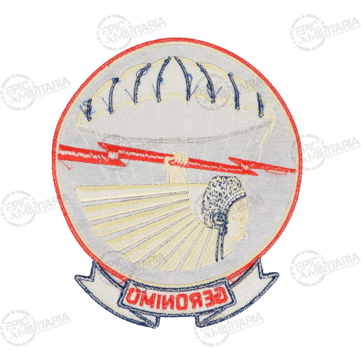 WW2 US 501st PIR Geronimo 6 inch Pocket Patch - Repro Embroidered ...