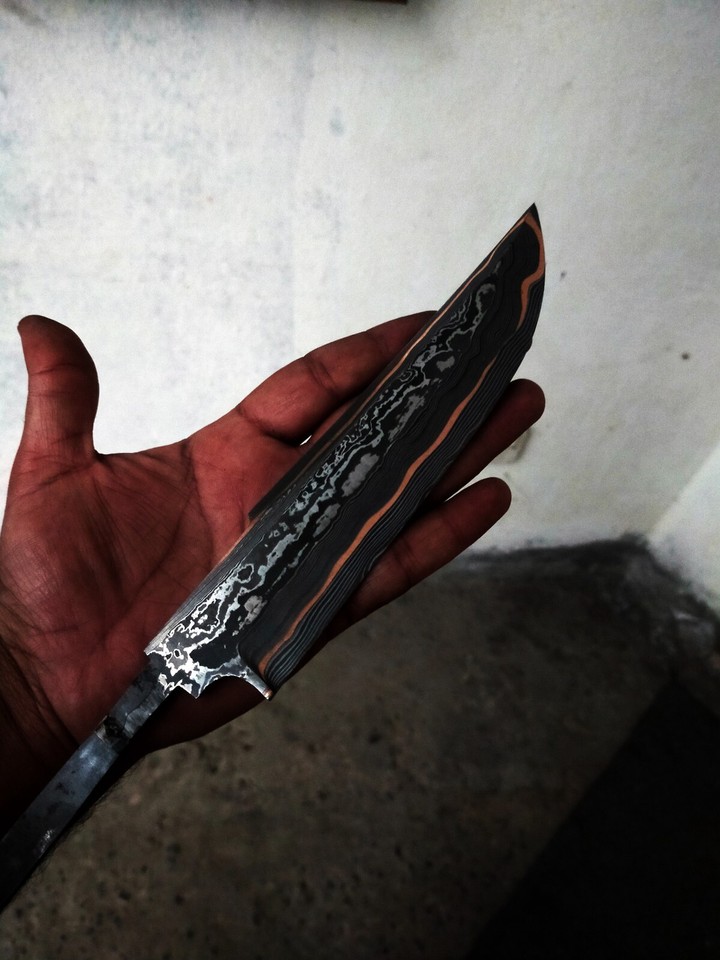 Cumai Copper sanmai blank blade for Making Knife Handmade Custom DF056 ...