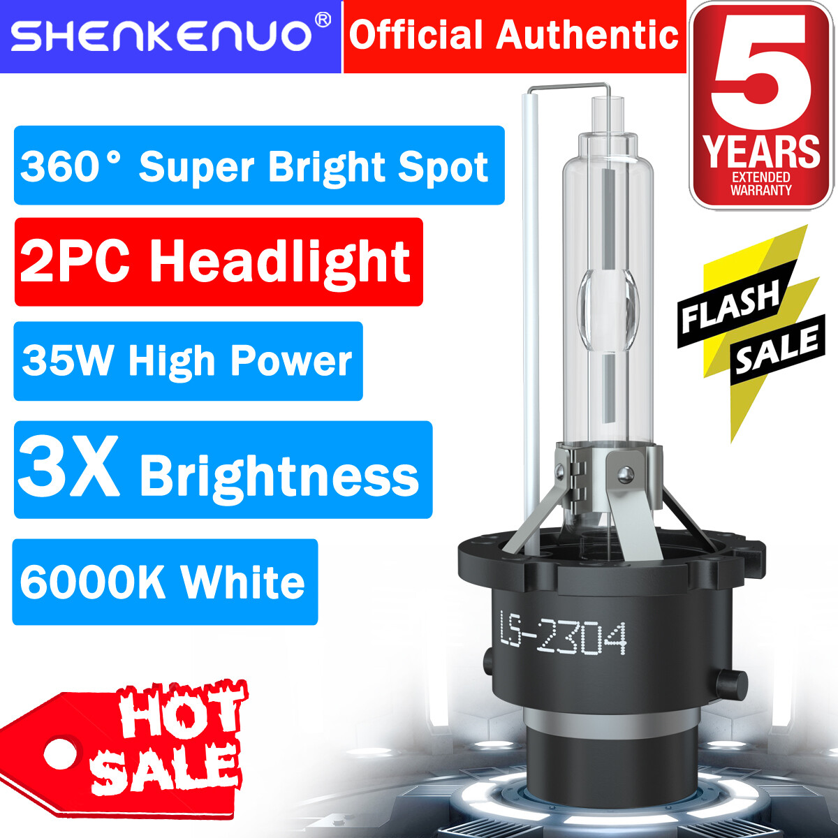 6K Front D2S HID Xenon Headlight Bulbs For E39 E60 E61 X3 E83 X5 E53 Z4 ...