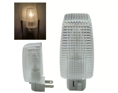 2pk Night Lights On/off Switch 2 Prong Wall Plug Clear Cover 4W Dim ...