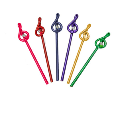 SKY Treble Clef Shaped Pencil with Eraser 6 Colors Great Gift ...