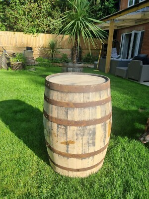 REFURBISHED OAK WHISKEY BOURBON BARREL Wooden Keg Pub Table/ Garden ...