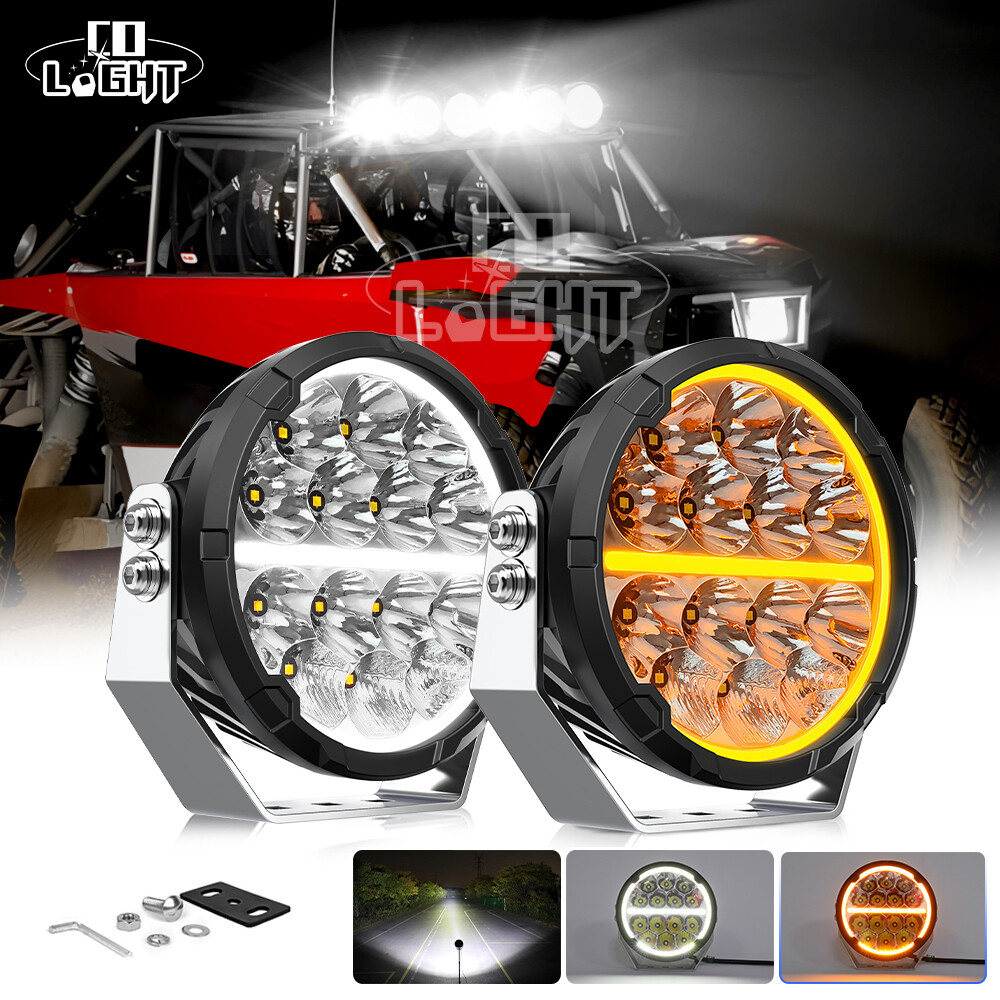 Amber Led Driving Lights Amazon.com: Auxbeam 5" LED Offroad Light With