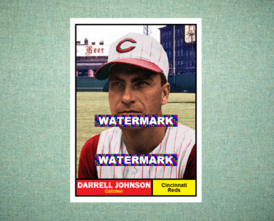 Darrell Johnson Cincinnati Reds 1961 Style Custom Baseball Art Card | eBay