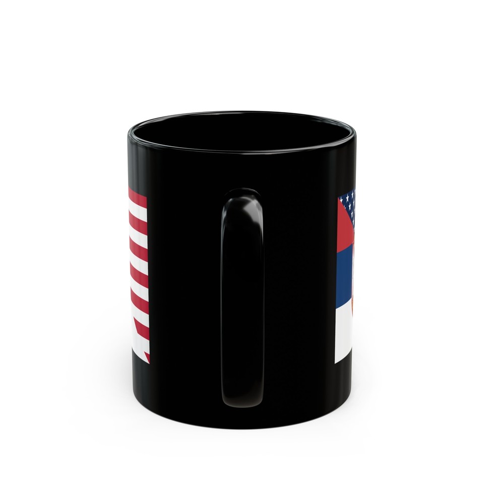 Serbian American Flag Half Serbia USA Black Mug (11oz, 15oz) | eBay