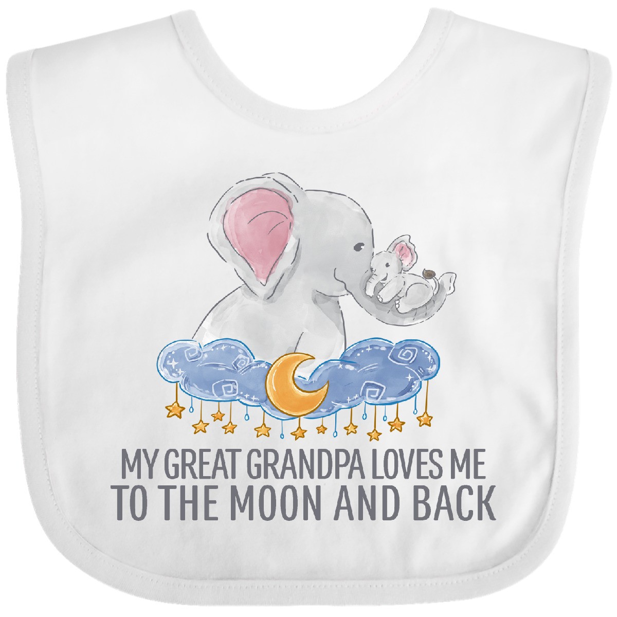 Inktastic My Great Grandpa Loves Me To The Moon And Back Elephants Baby ...