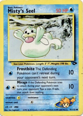 Misty's Seel - 91/132 - Common - Gym Challenge - Pokemon - MP | eBay