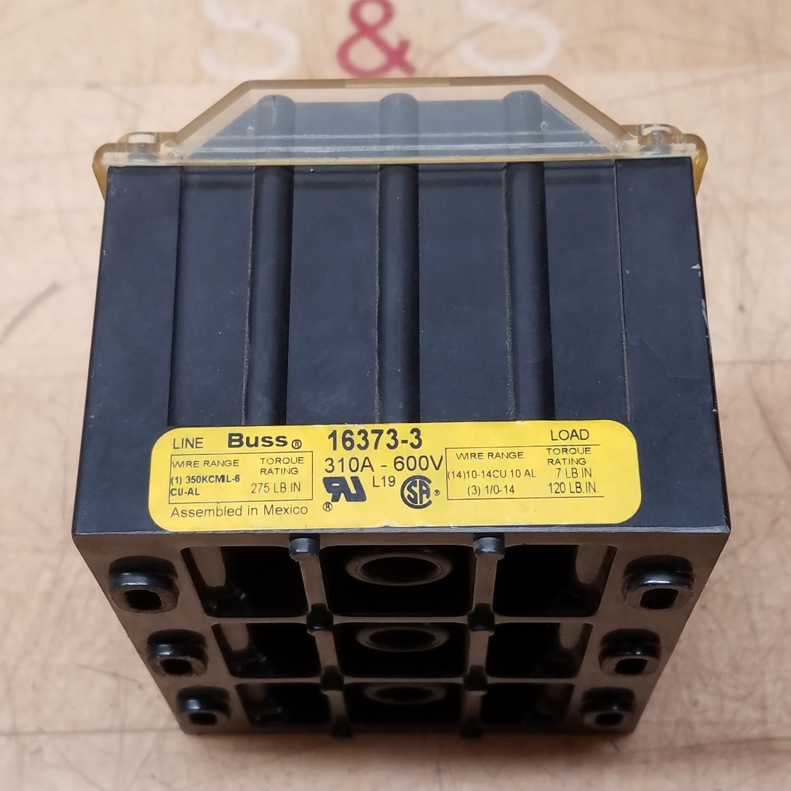 Bussman 16373-3 Power Distribution block 310A 600V 3 Pole - for sale ...