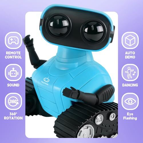 Robot Toys Remote Control Robot Toy Rechargeable Emo Robot with Auto ...