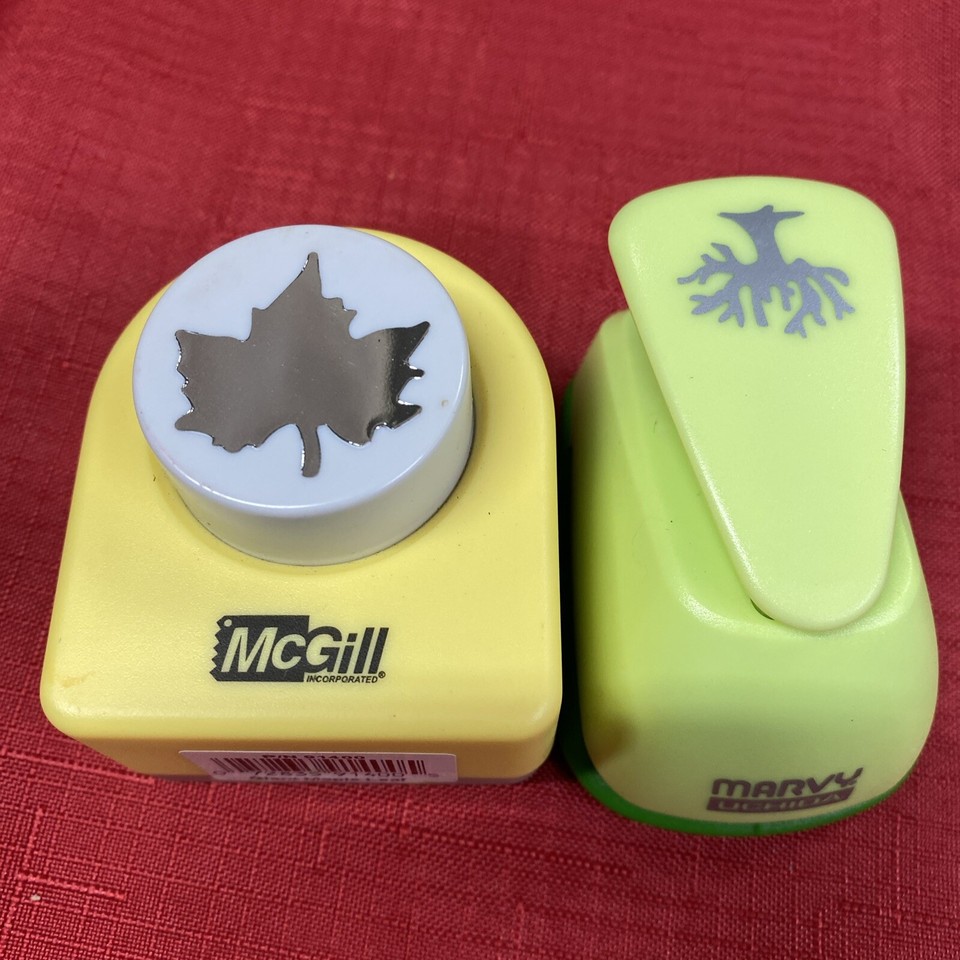 McGill & Marvy Uchida Maple Leaf & Oak Tree Paper Punch | eBay