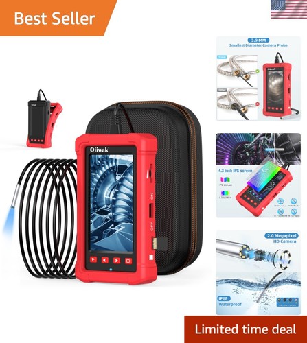 3.9mm Industrial Endoscope, 1080P HD Borescope Inspection Camera, IP68 ...