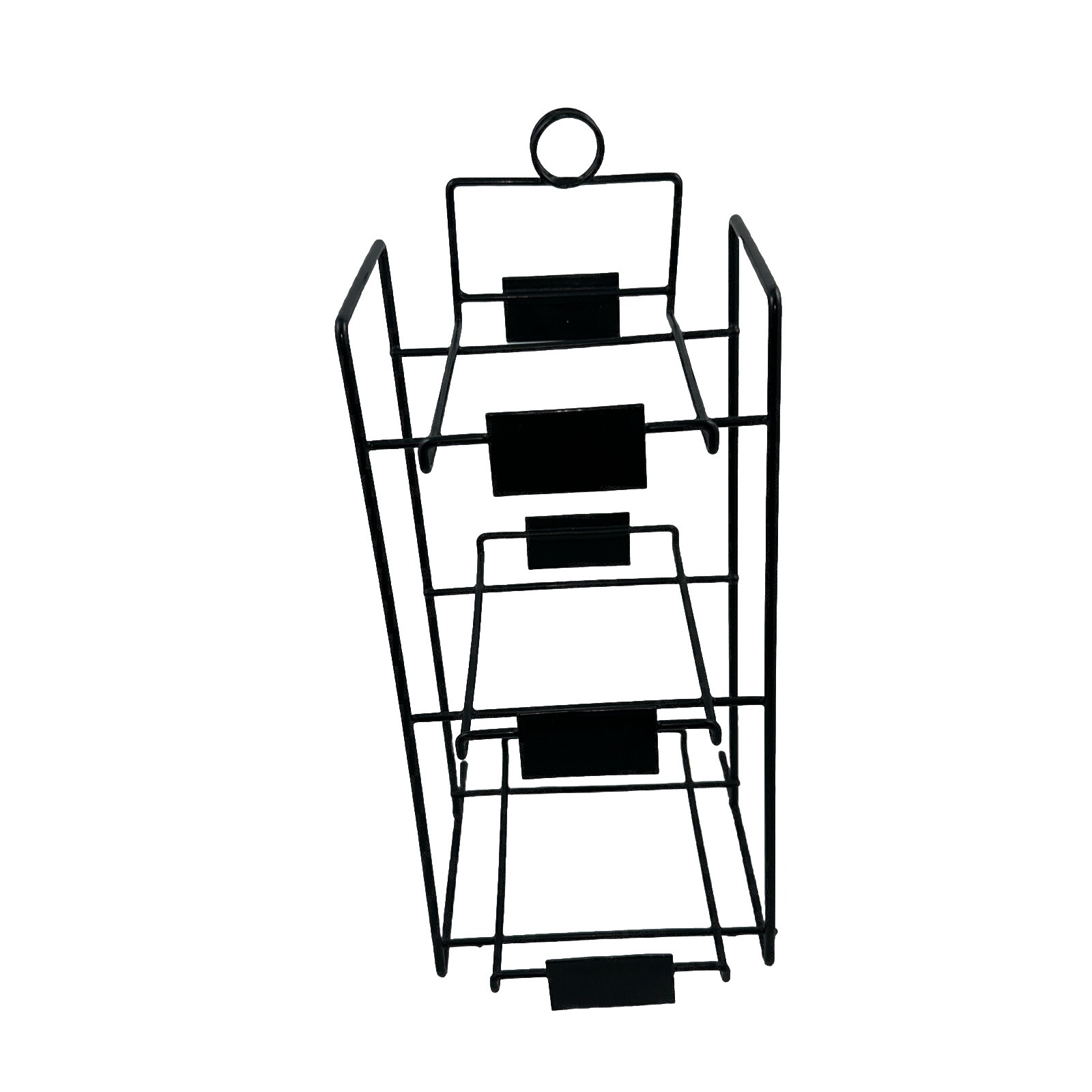 BLACK 3 TIER WIRE RACK BACK/FRONT TAGS CALICO BRANDS METAL SLANT BACK ...