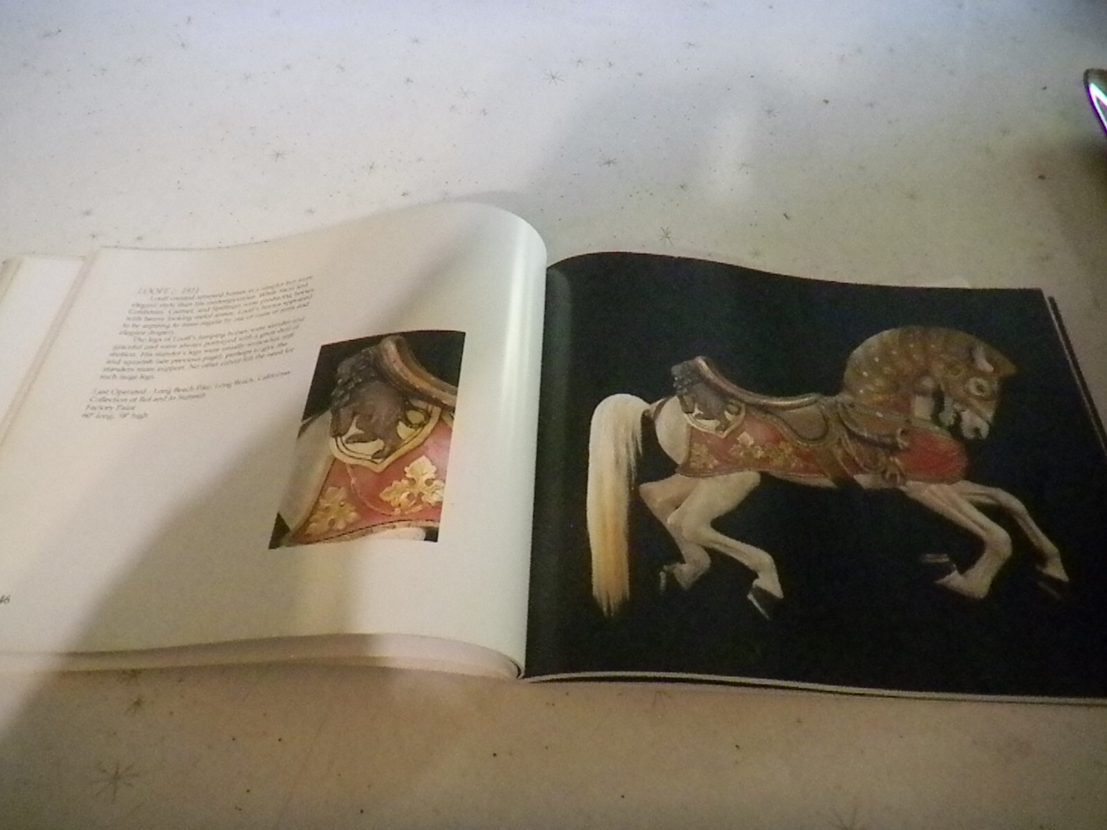 Full Size Looff Style Wooden Medieval Armored Jumper Carousel Horse | eBay