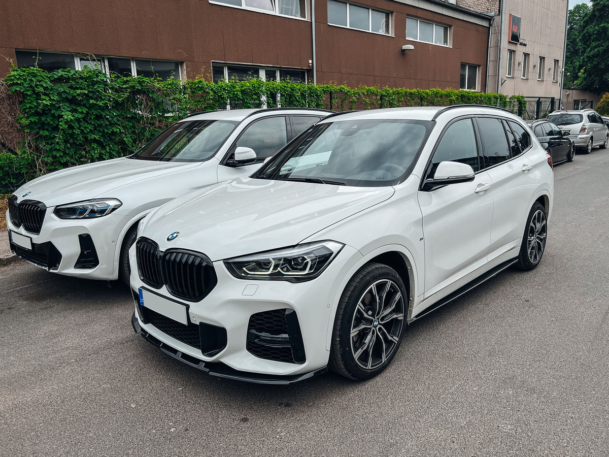 BMW X1 F48 LCI RS Performance Front Bumper Splitter Airdam ABS Gloss ...