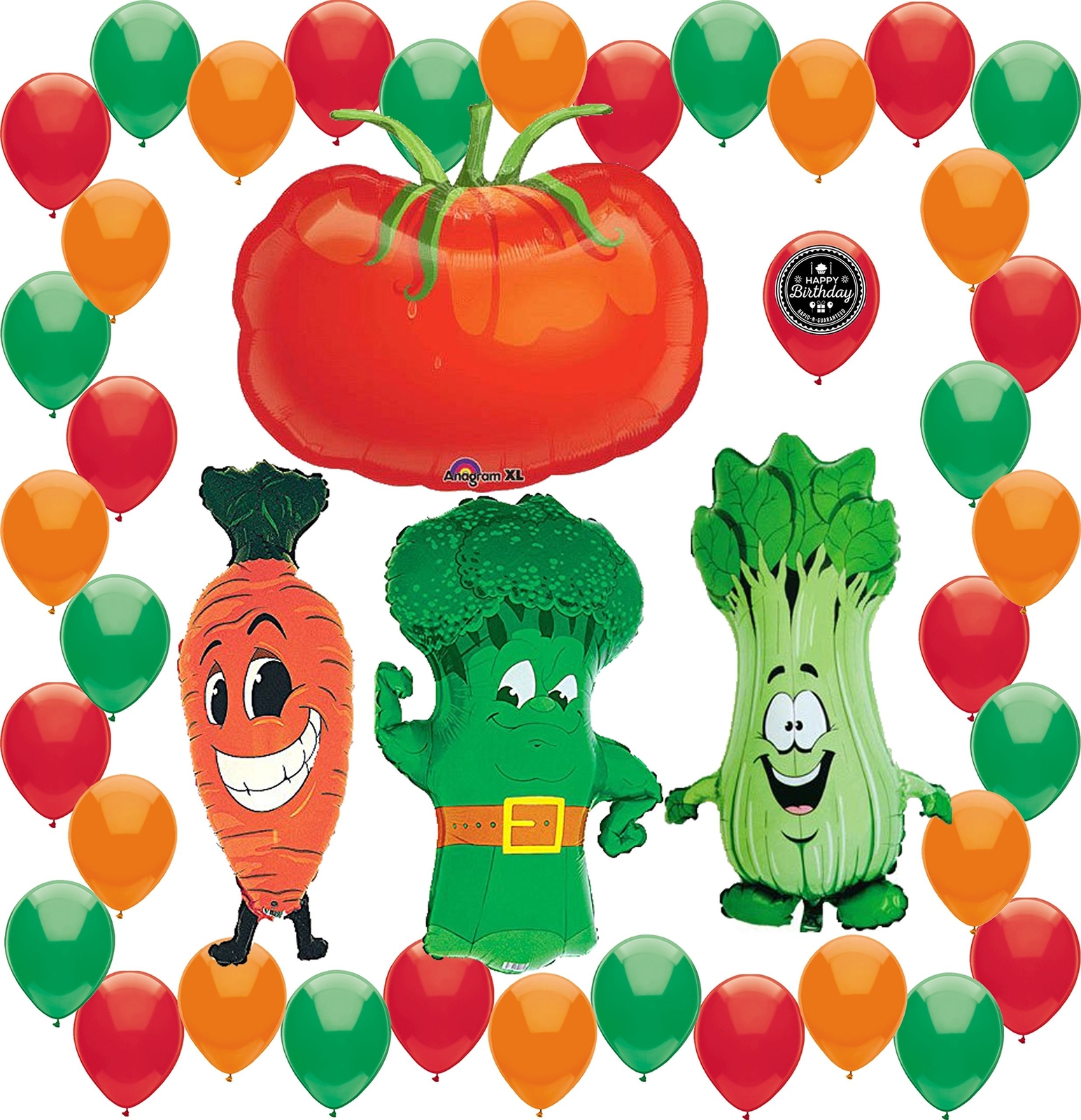 Vegan Vegetables Fruits Party Supplies Balloon Decoration Bundle ...