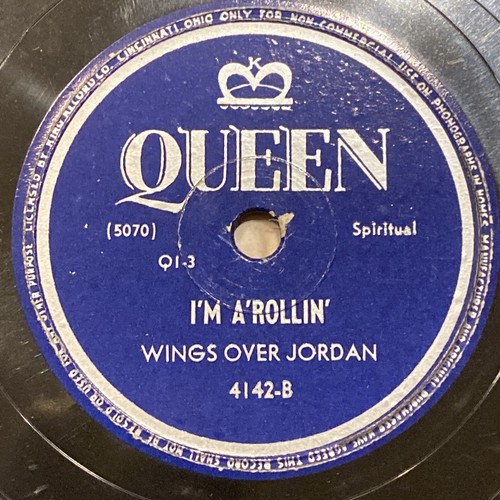 1942 GOSPEL - WINGS OVER JORDAN 78 rpm QUEEN 4142 I'M A'ROLLIN E+ | eBay