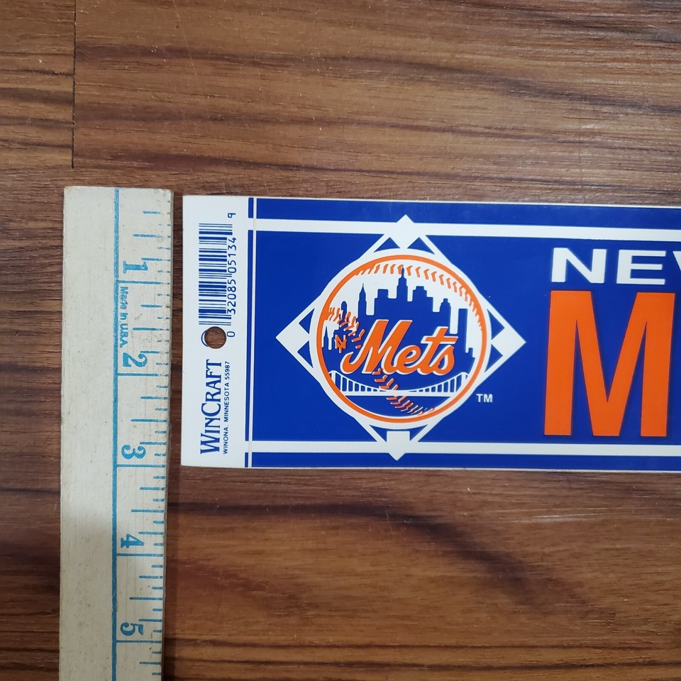 Vintage Wincraft New York Mets Bumper Sticker MLB Baseball Decal | eBay