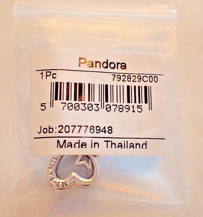 Authentic Pandora #792829C00 Openwork Family Heart & Star Charm | eBay
