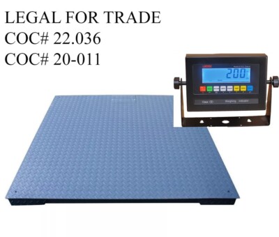 NTEP Certified Industrial Floor Scale - Pallet Scale - 48x48 10000 lb ...
