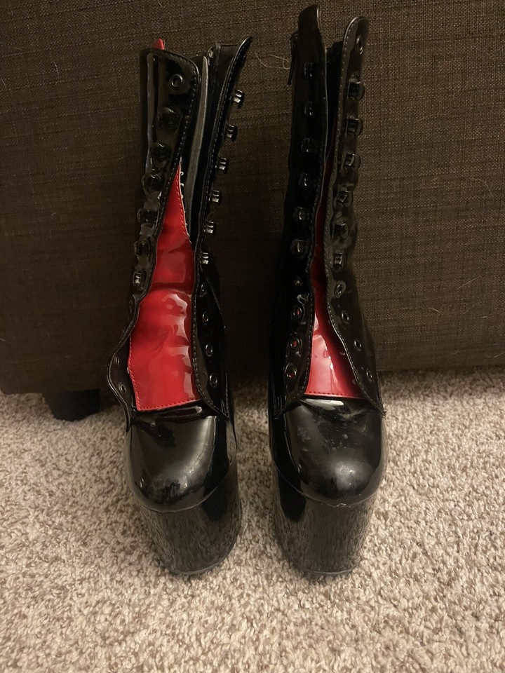 Stiletto High Heel Platform Ankle Boot Corset Pleaser Delight 1010 ...