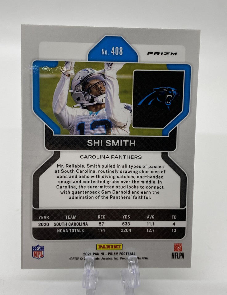 Shi Smith 2021 Panini Prizm Football Silver Prizm RC #408 Rookie Card ...