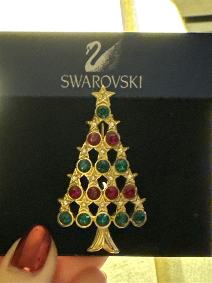 Swarovski Star Rockefeller Center 2005 Christmas Tree Pin Brooch NEW | eBay