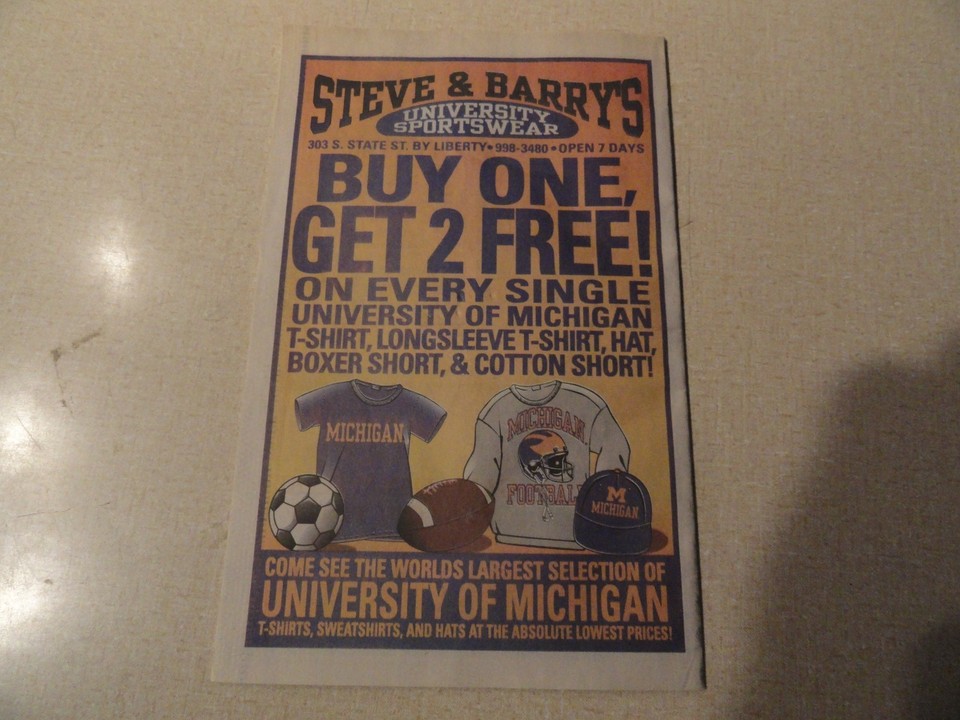 Michigan Wolverines Vintage November 20th 1999 UM vs OSU Football ...